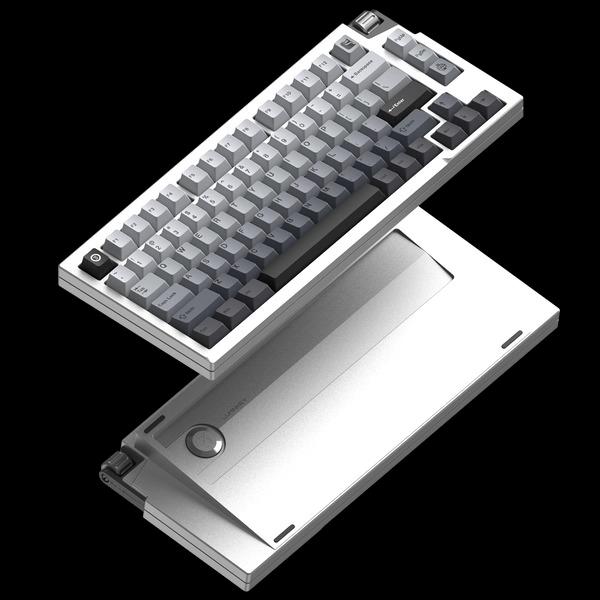 Luminkey 75V2 Tri-Mode 75% Full 6063 Aluminum Keyboard, Aurora Silver ...