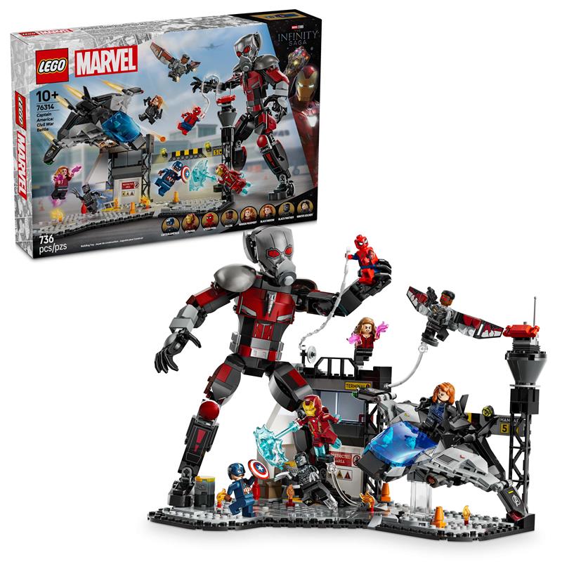 LEGO Marvel Captain America Civil War Action Battle Building Toy Set 7 ...