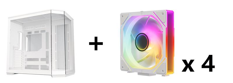 Armoury D60 Tour moyenne en verre trempé, Blanc + 4x Armoury Block V ...