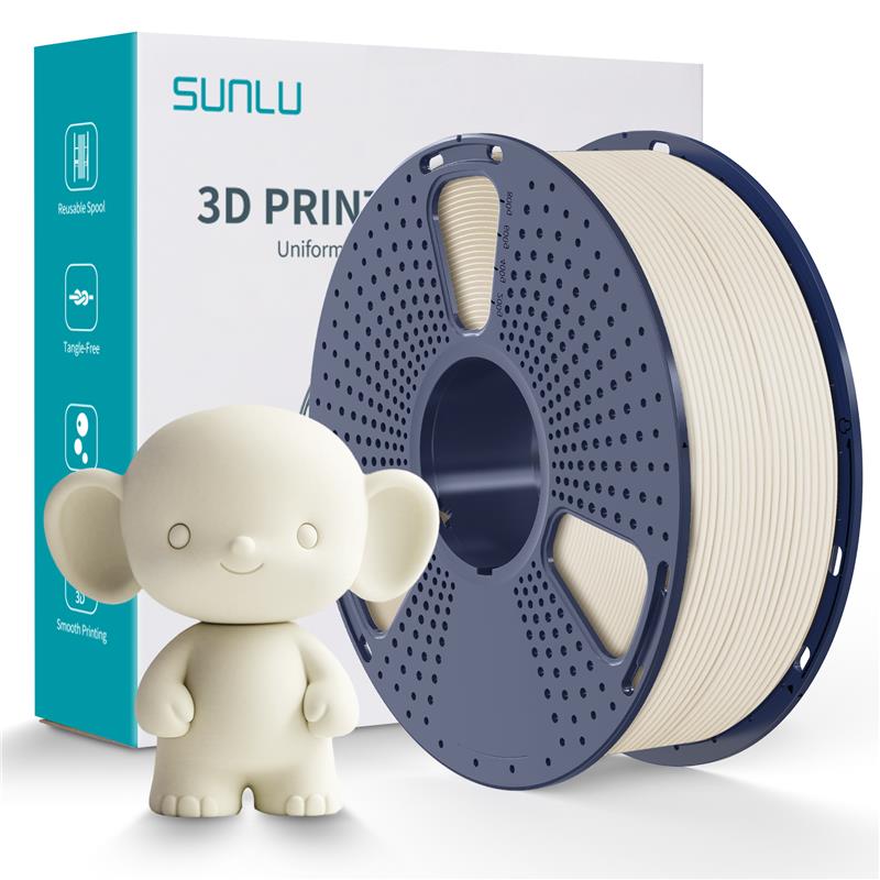 Sunlu 1.75mm, 1kg/spool, PLA meta filament (Cream White) - Canada ...