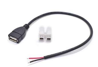 iCAN USB Female Pigtail 2 Wire Plug to Bare Wire Open End Cable 2 Pin ...