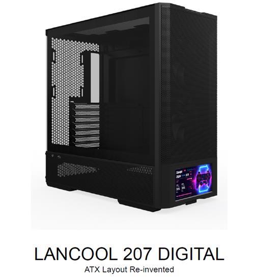 LIAN LI LANCOOL 207 Digital, 6” 60Hz LCD screen PC Case - Black ...